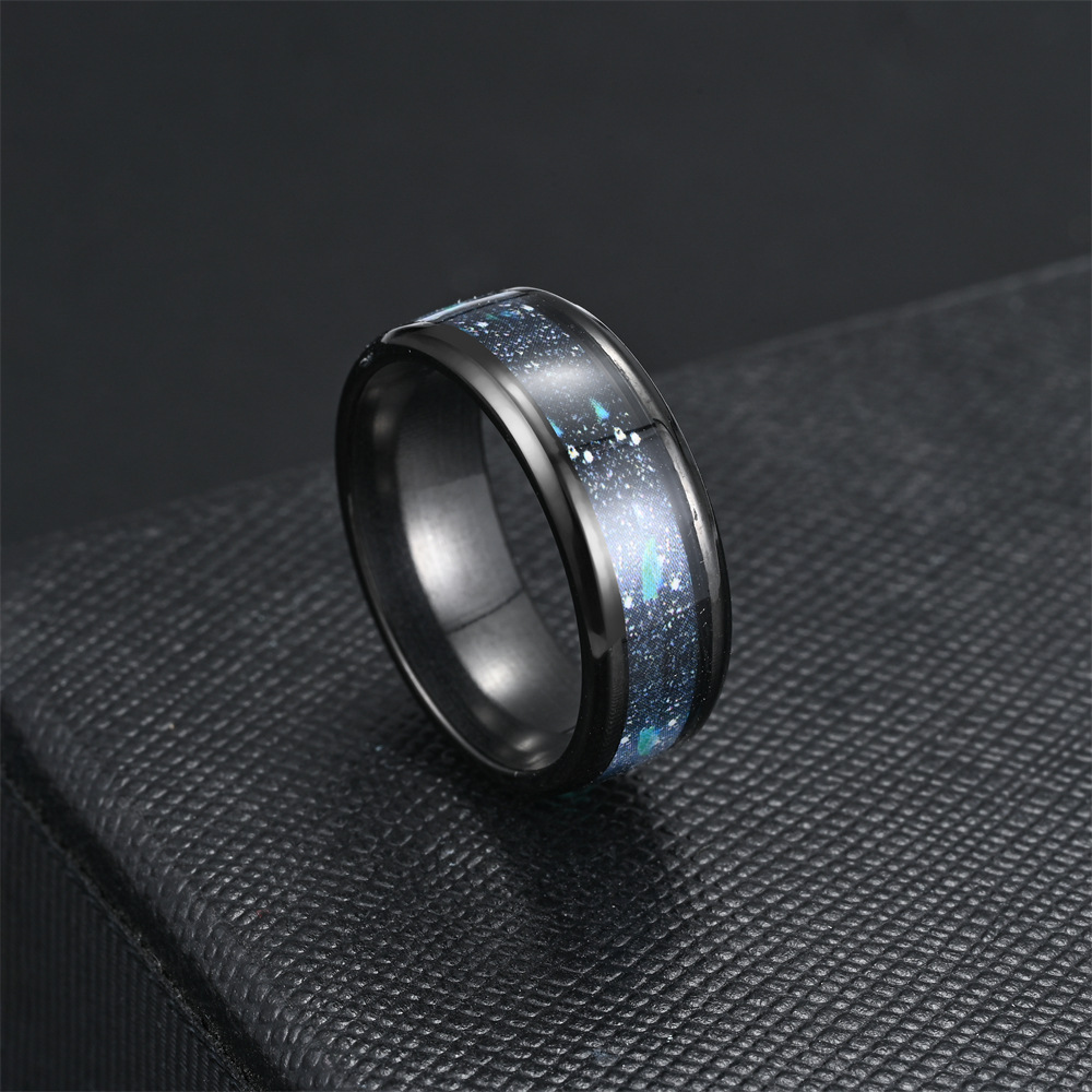 Fashion Star Opal Personality Stainless Steel Ring Men's and Women's ...