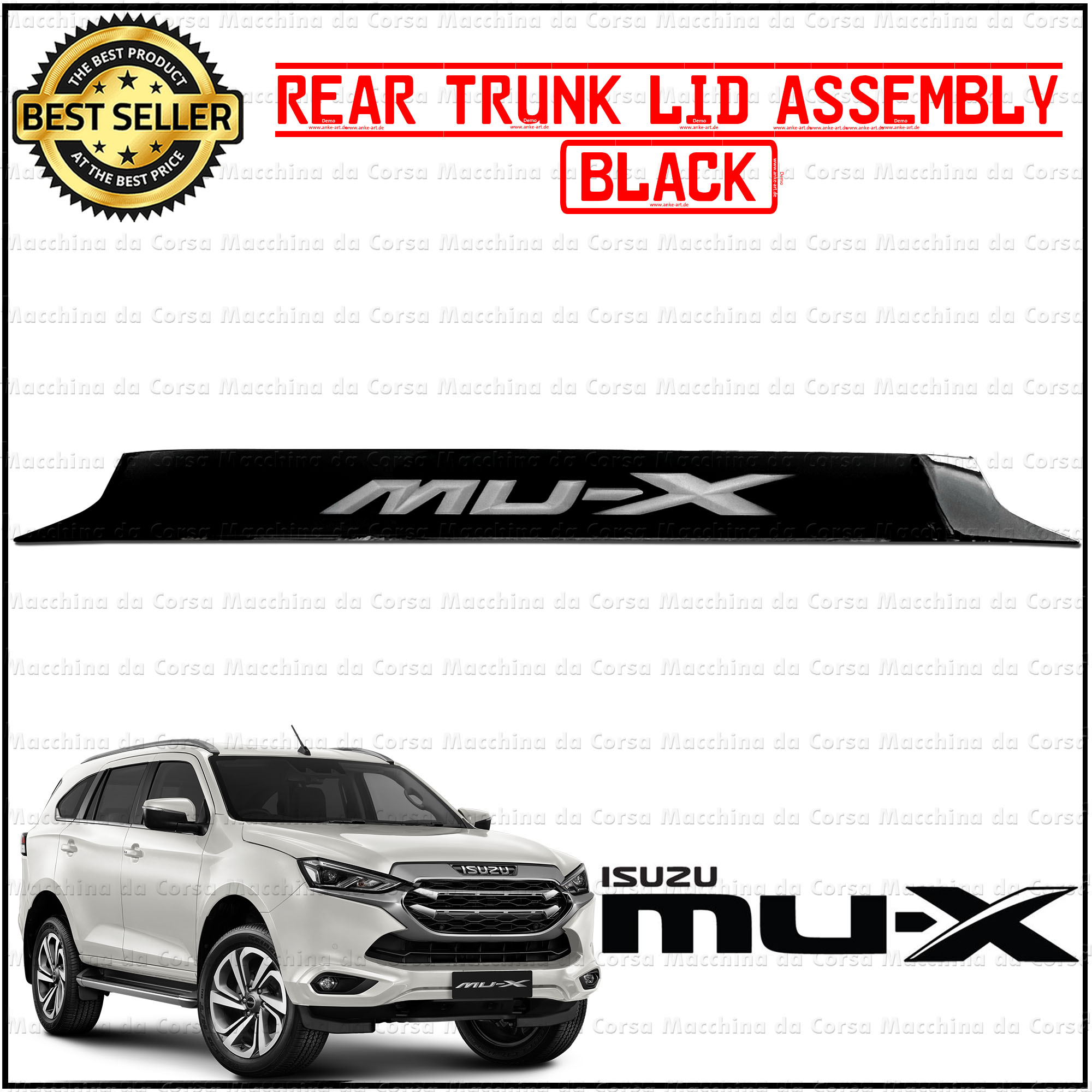 Isuzu MU-X 2022 Rear Trunk Lid Assembly (Dual Function Full LED MU-X Logo) Black | Lazada PH