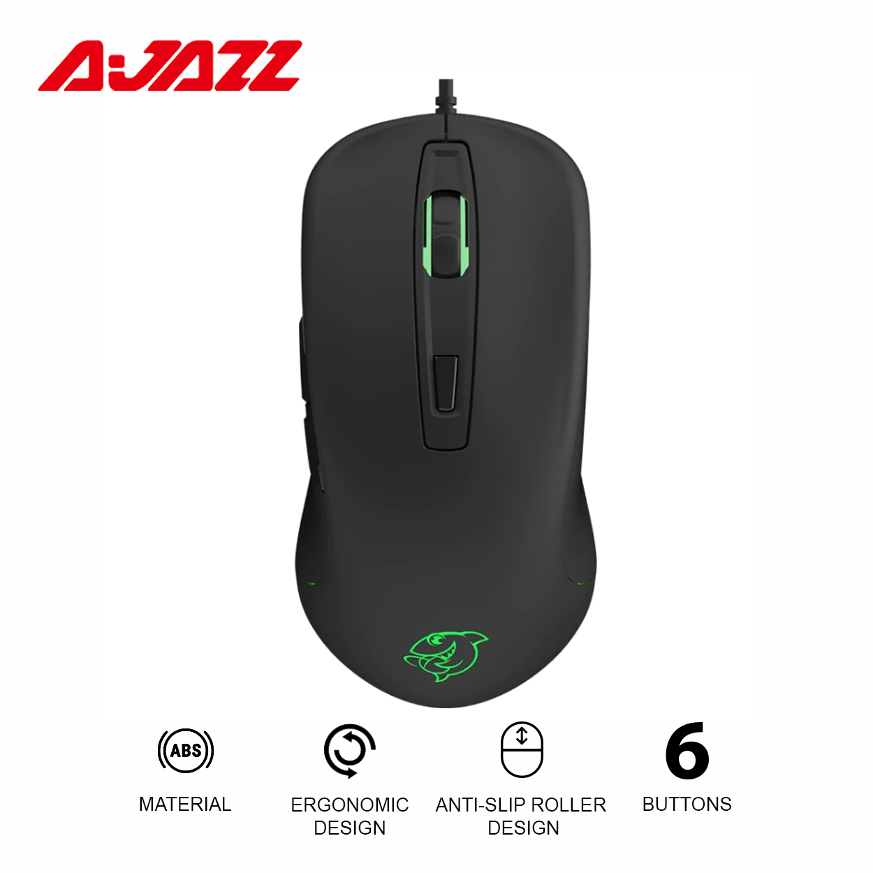 Ajazz DMG110 5000 DPI Gaming RGB Illuminated 6 Programmable Button ...