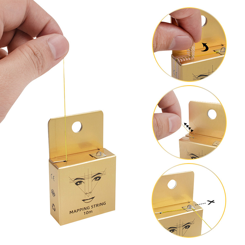 10M Gold Ink Tattoo Thread Microblading Mapping Pre-Ink String For ...