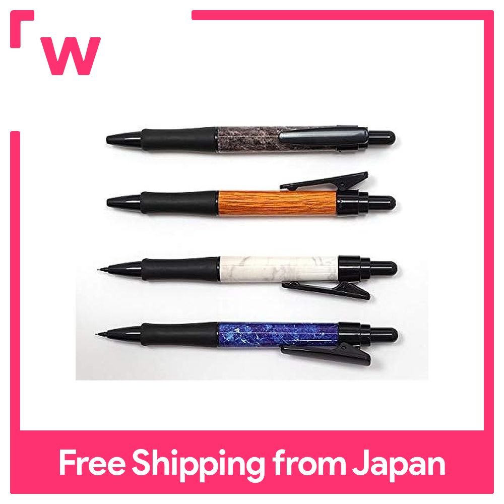 Made in Japan Snap Clip Marble Pattern Mechanical Pencils Mixed Color 8 ...