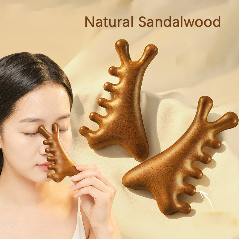 Multifunction Head Nose Bridge Massager Face Nose Wing Elevator Wood ...