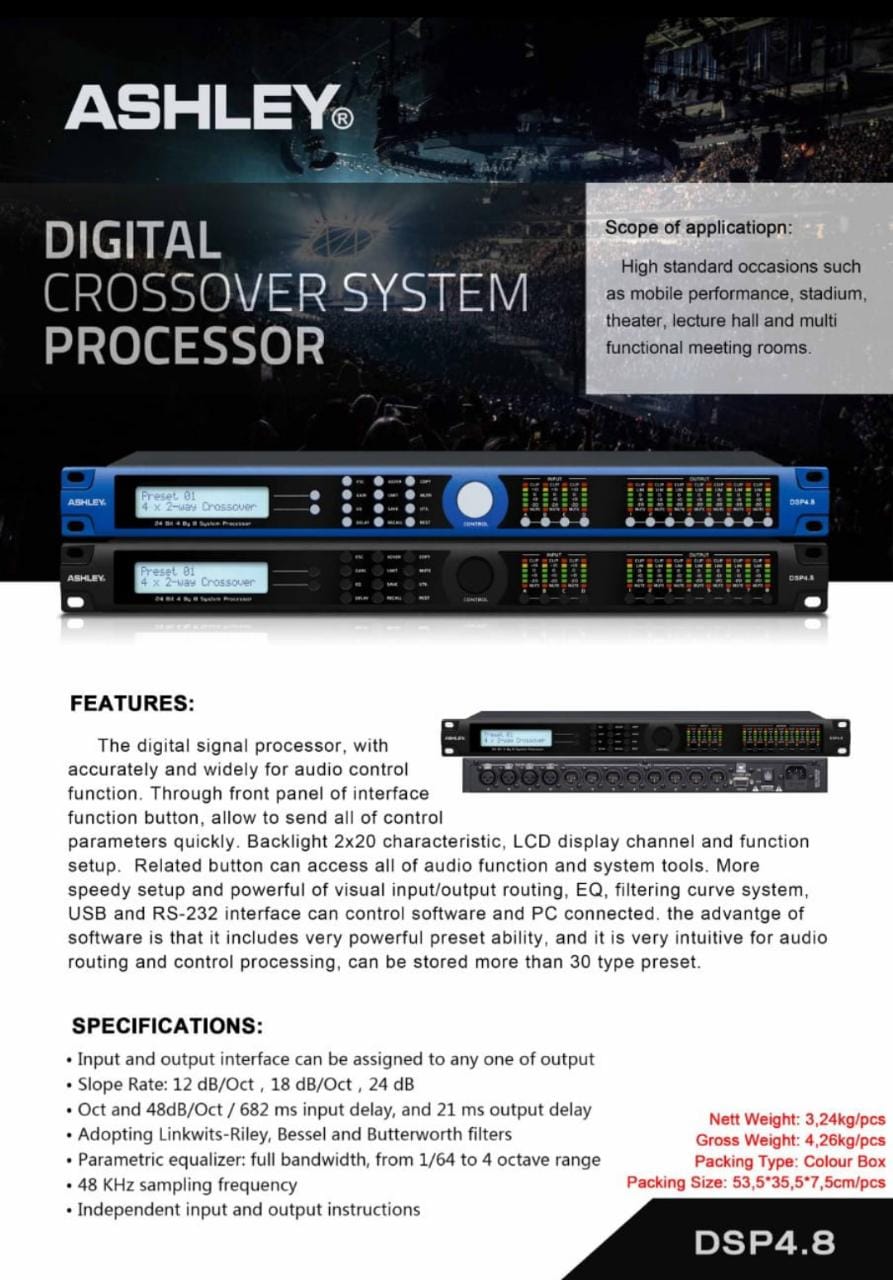 Management Speaker Ashley DSP 4.8 Crossover & Processor | Lazada Indonesia