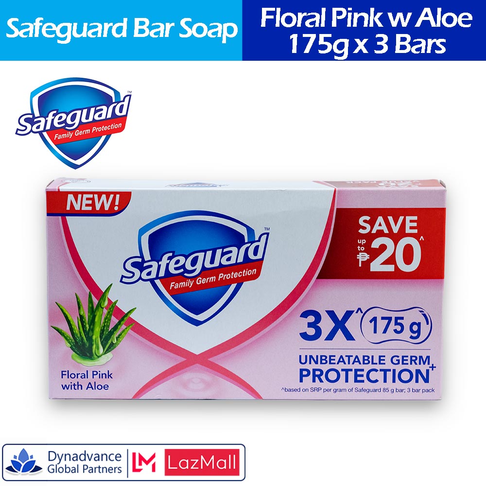 Safeguard™ Floral Pink With Aloe Bar Soap 175g x 3 bars with Unbeatable ...