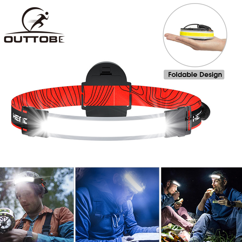 Original 10000 lumens Powerfull Headlamp 3 Modes Waterproof COB USB Re ...