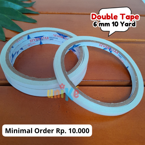 Double Tape 6 mm 10 yard Perekat Isolasi Doble Tip Selotip Merek Seven ...