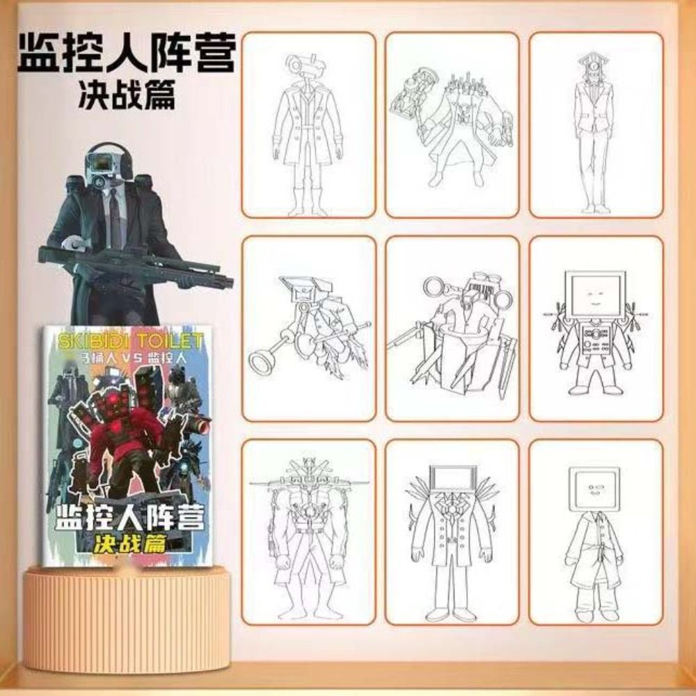 Anime Drawing Copy Titan TV Man Skibidi Toilet Hand Drawn Book Novice ...