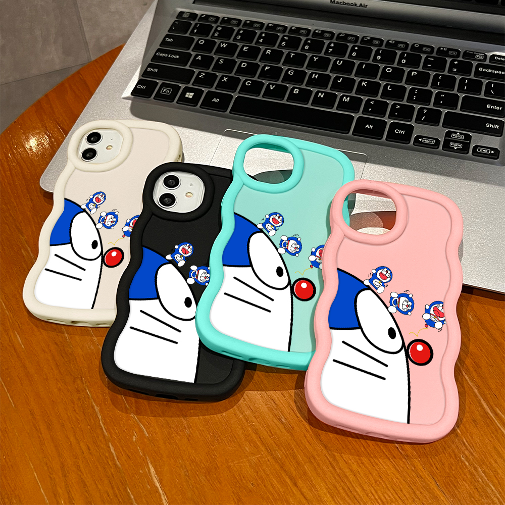 Jizetin for Samsung A36 5G Back Cover Cute Doraemon Pattern Macaron ...