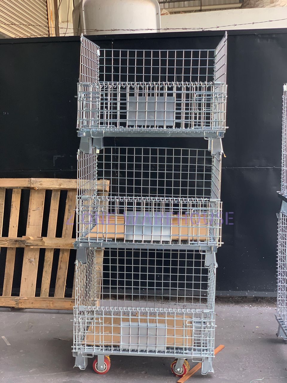 HEAVY DUTY LOGISTIC ROLL CAGE TROLLEY/ PALLET MESH CONTAINER / TROLI ...