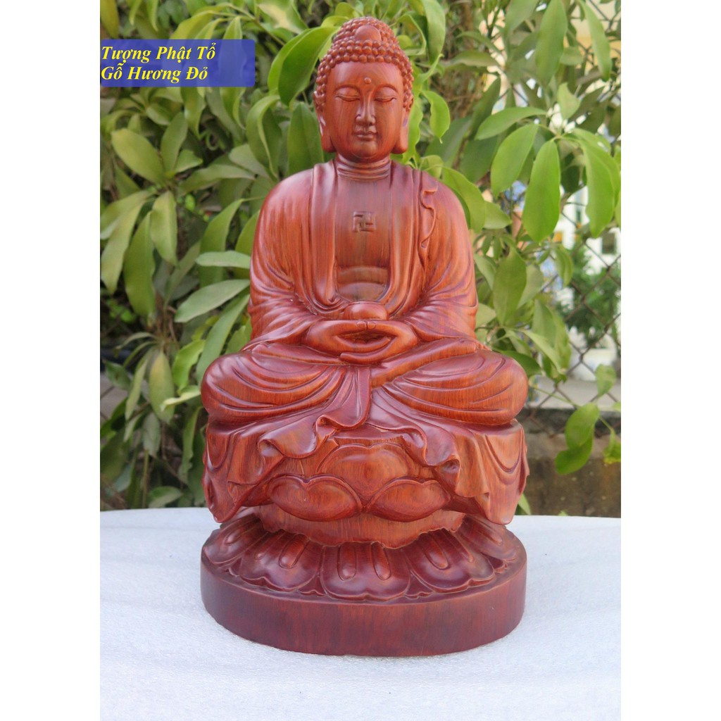 Tượng Phật Adida - Tương Gỗ nguyên khối kích thước: 25cm-30cm-40cm ...