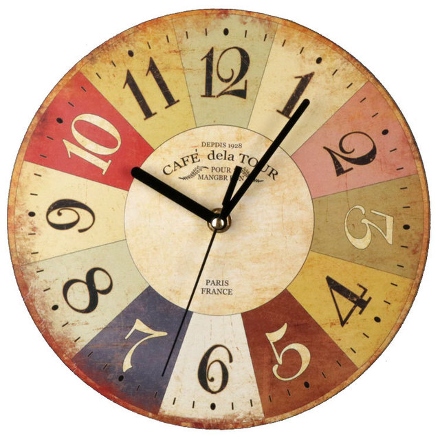 【Bunyad Traders】Home Decoration For Room Wooden Wall Clock Modern ...