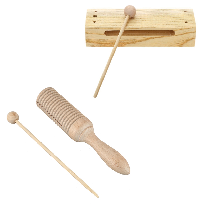 Kid Children Musical Toy Wooden Crow Sounder Percussion Instrument ...