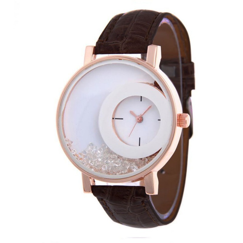 Broken Diamond Large Dial Student Watch Casual Fashion Versatile Women ...