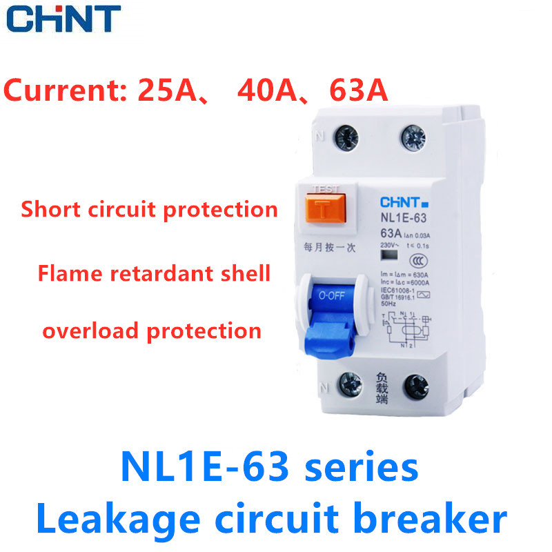 [ Philippines Stock ] CHINT NL1E-63 1P+N 30MA RCCB 50HZ Leakage ...