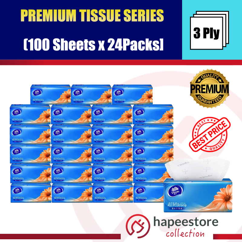 Vinda 3PLY Tissue Paper Premium Series 100 Sheets / Pack | Lazada Singapore