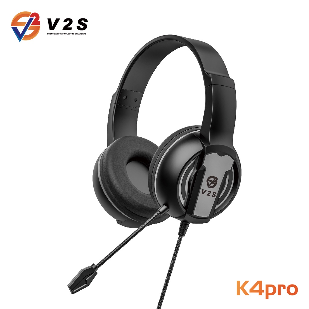 V2S K2pro Foldable Headphone Wired Gaming Headphone With Headset Stereo ...