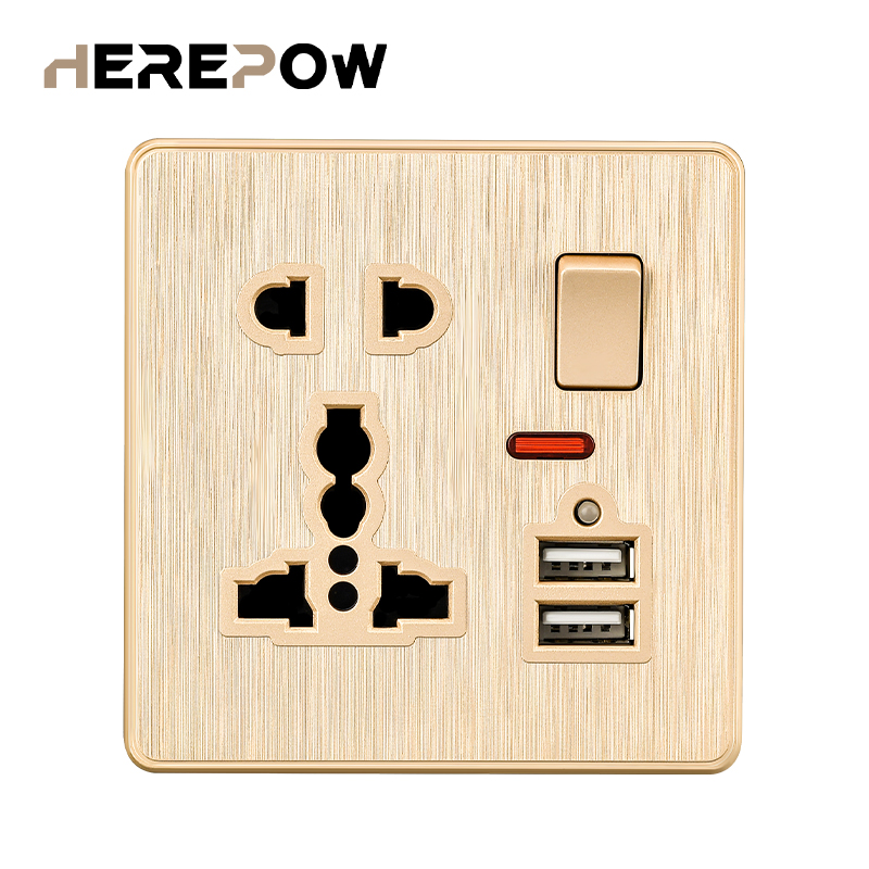 【TopazTrove】Herepow Wall Socket Power Socket With Dual USB Switch Smart ...