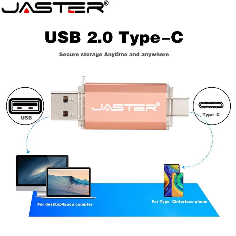 Hotsale JASTER OTG USB Flash Drive Type C Pen Drive 128GB 64GB 32GB ...