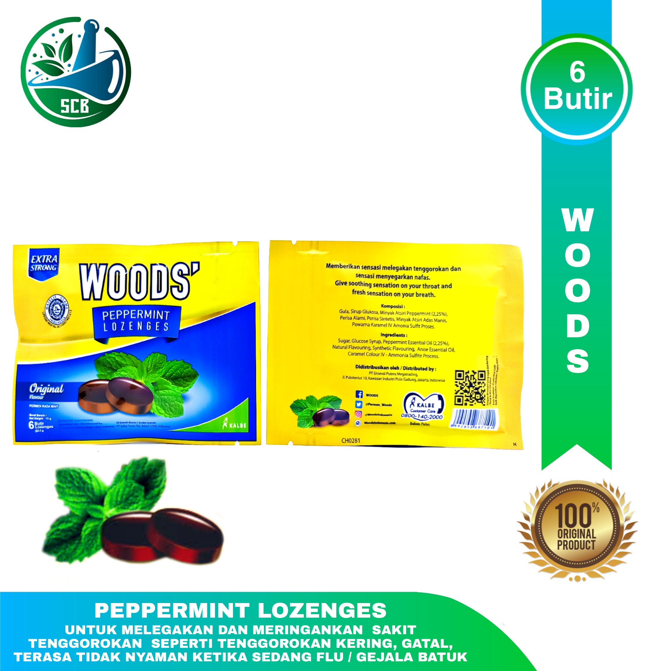 Woods Lozenges Original (PERMEN) / Permen Woods Peppermint Lozenges ...