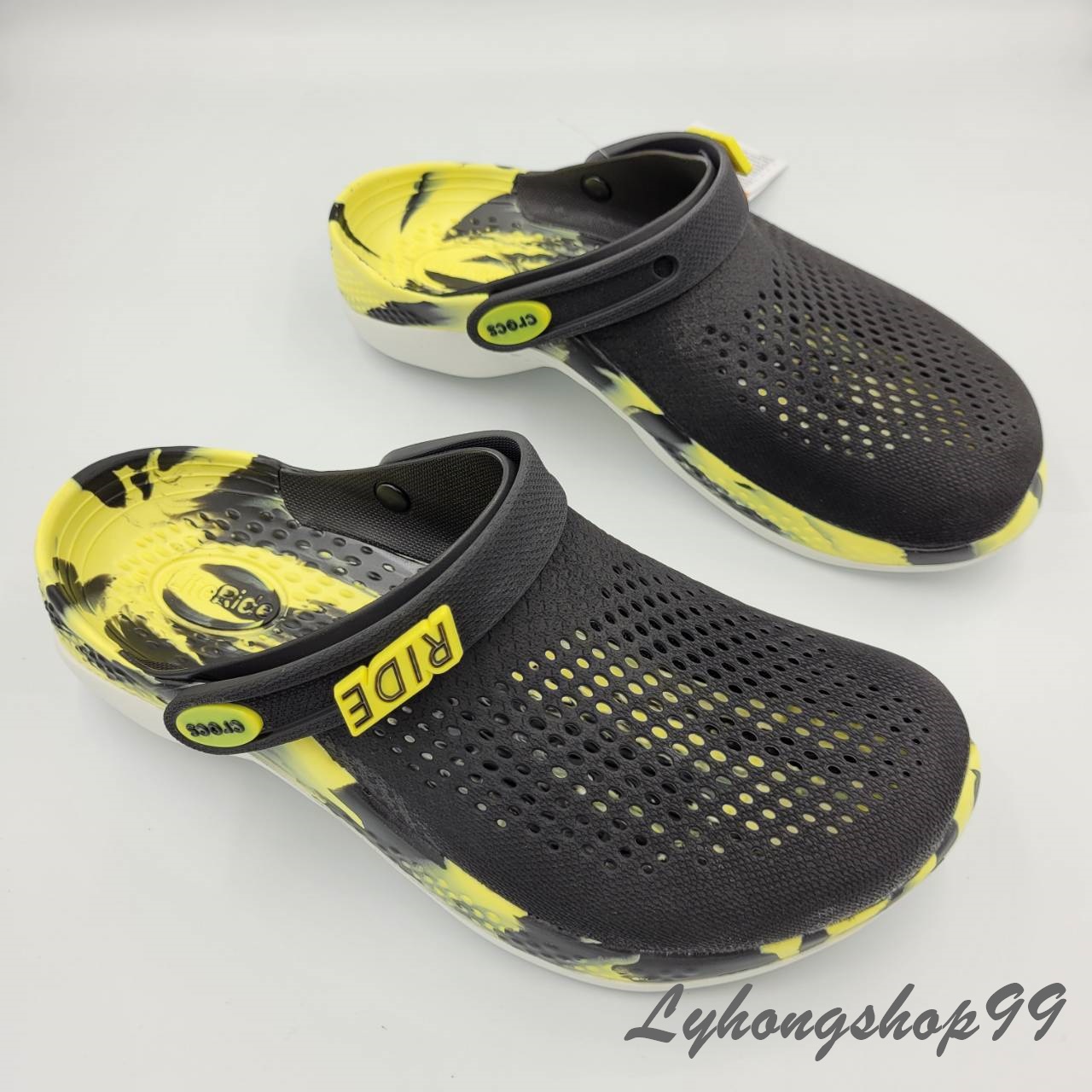 รองเท้าลำลอง Crocs LiteRide 360 Clog (สีดำ/เหลือง) | Lazada.co.th