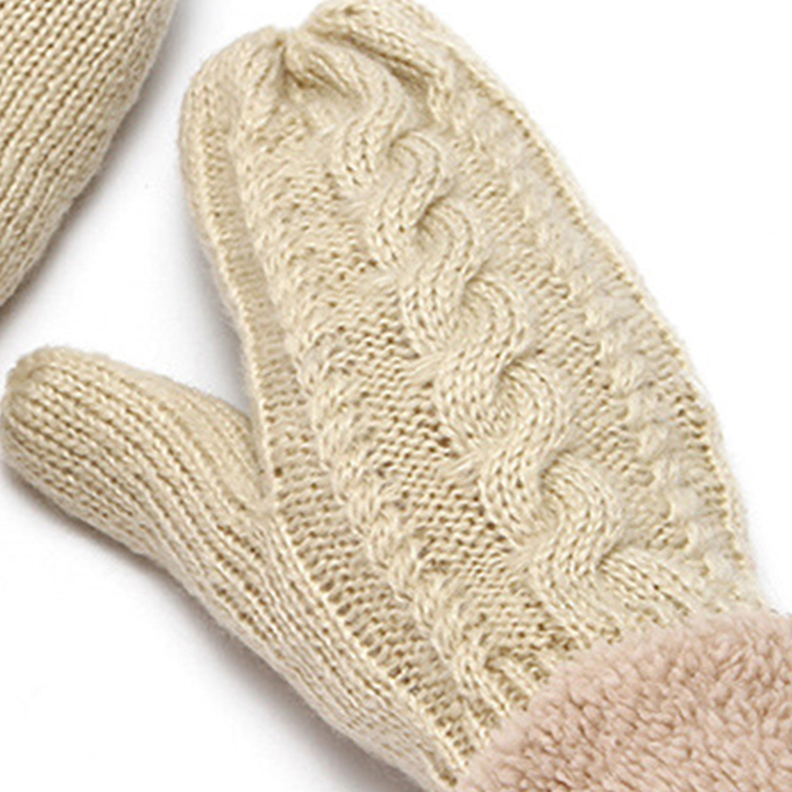 Swowski Acrylic Gloves Coral Velvet Gloves Cozy Double-layer Winter ...