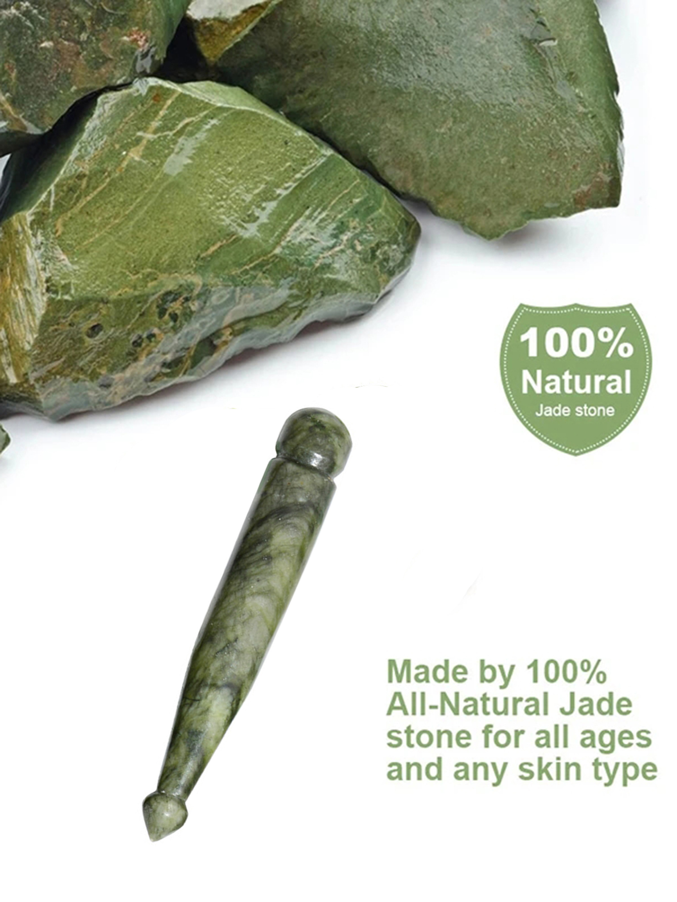 Aweisuan Hot Sale Natural Jade Stone Face Eye Massage Stick Jade Gua ...
