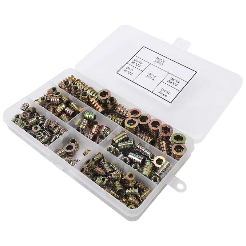 Threaded Inserts Nuts, Wood Insert Assortment Tool Kit, M4/M5/M6/M8 ...