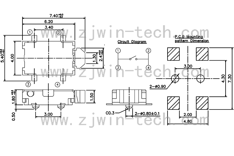 【TopazTrove】10pcs 12V Side Push Button Switch Momentary Tact Switch ...