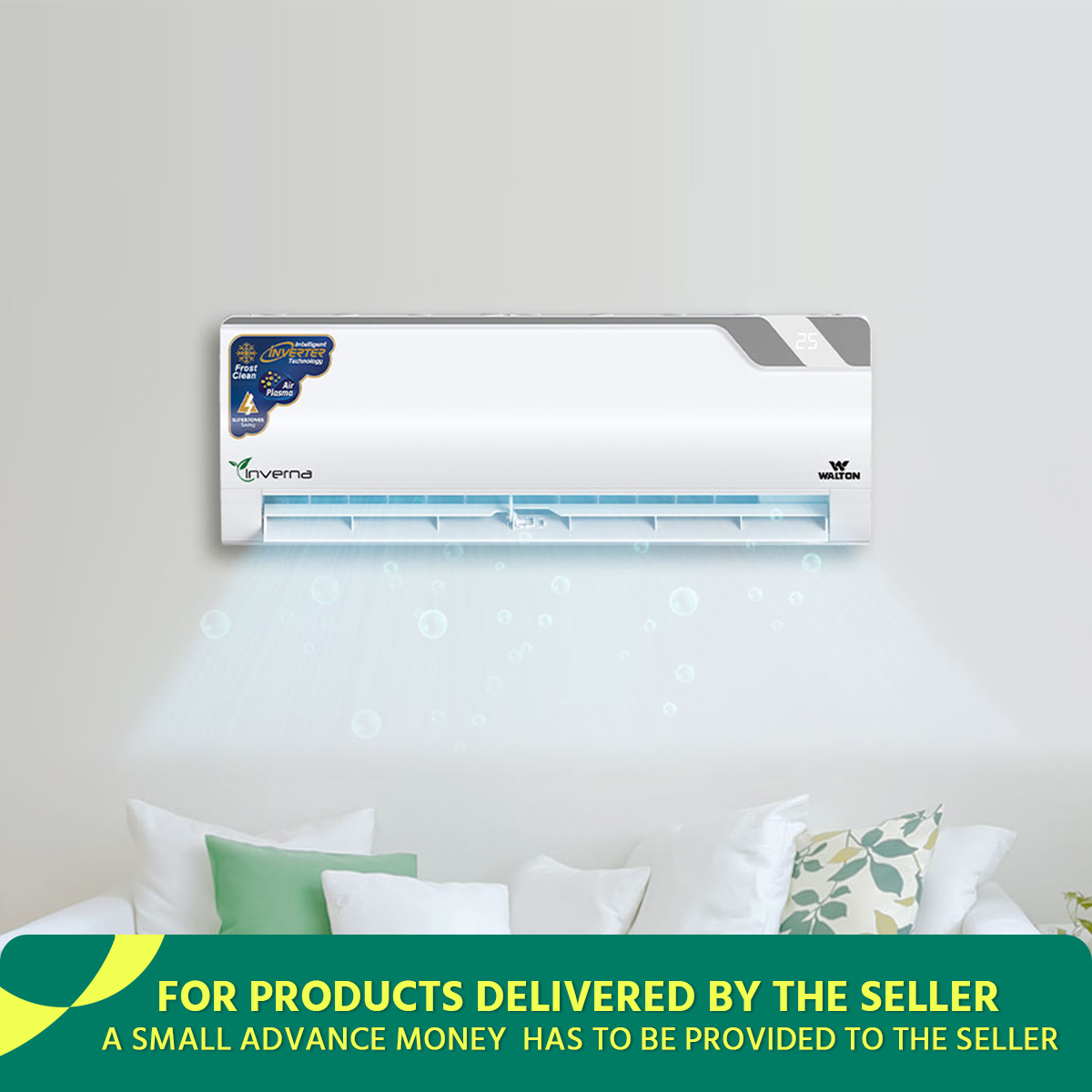 Walton 1 Ton Inverter Air Conditioner (WSI-INVERNA (SUPERSAVER)-12J ...
