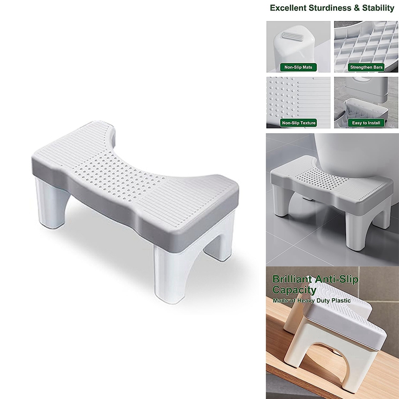 Squatting Toilet Poop Stool, Adult Portable Plastic Poop Stool, Adult ...