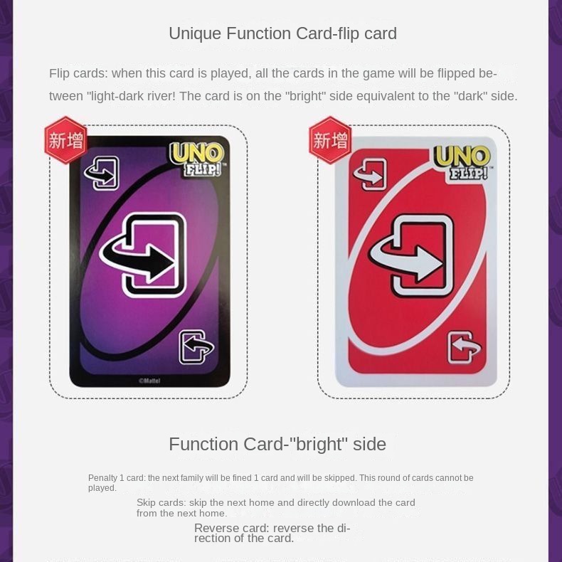 【QuillCrossing】Uno Flip game reversal double-sided dormitory party ...
