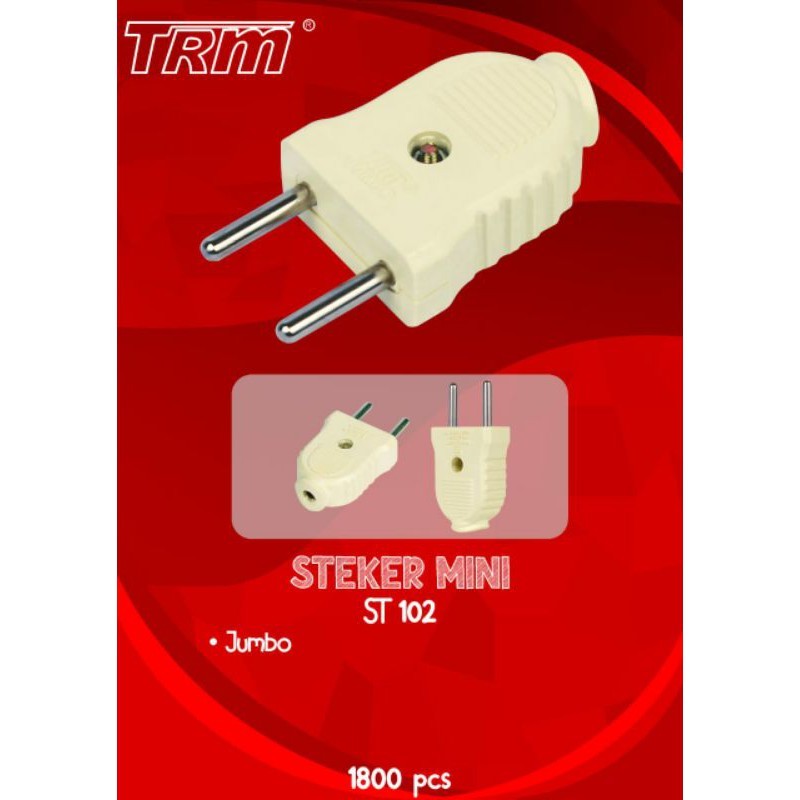 STEKER GEPENG MINI JUMBO PUTIH 1 PHASE SNI /COLOKAN LISTRIK STECKER ...