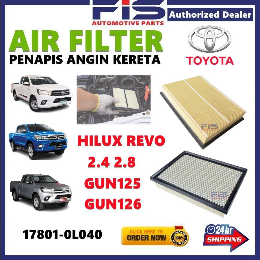 FIS Air Filter Toyota Hilux Revo 2.4 2.8 GUN125 GUN126 AU-N1802 17801 ...