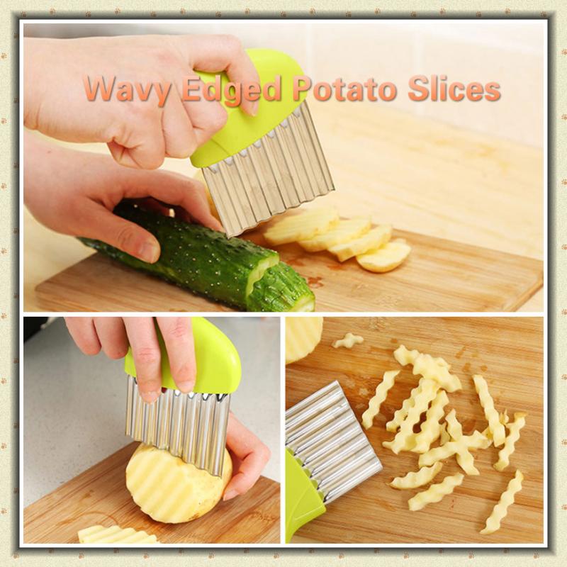 【Best Lrice】Creative Wavy Edged Onion Potato Slices Wrinkled French ...