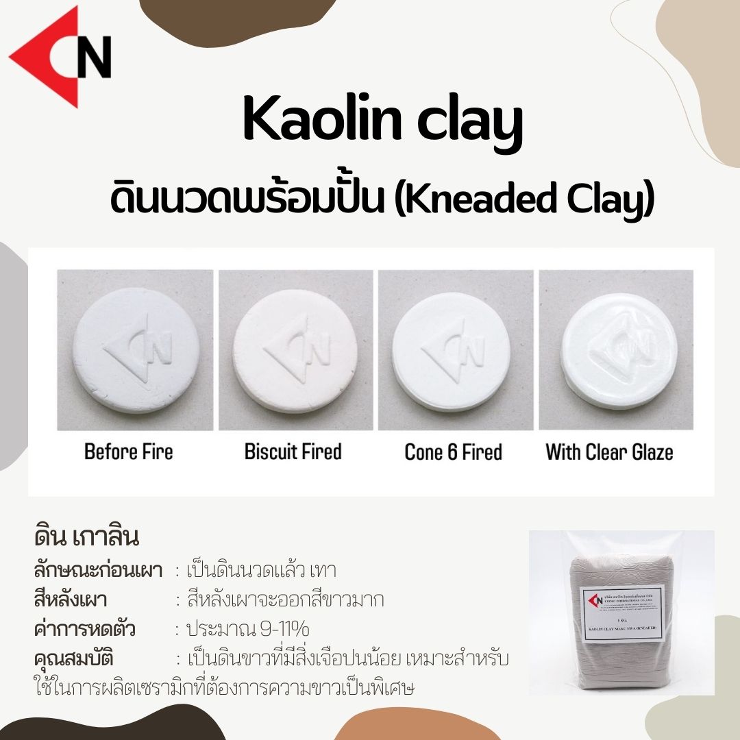 Kaolin Clay (Kneaded) ดินเกาลีน 1 กิโลกรัม | Lazada.co.th
