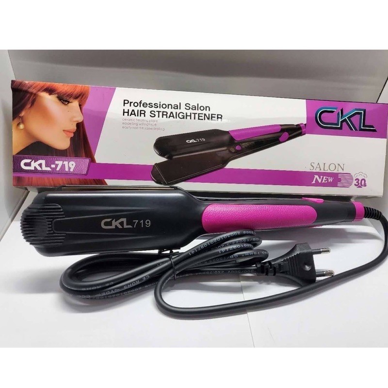 ที่หนีบผม CKL Ckl1011 Ckl-1011 มีด้ามจับปลาย หนีบหรืองุ้มปลายเพื่อให้เป็นวอลลุ่มได้ แผ่นเคลือบ ...