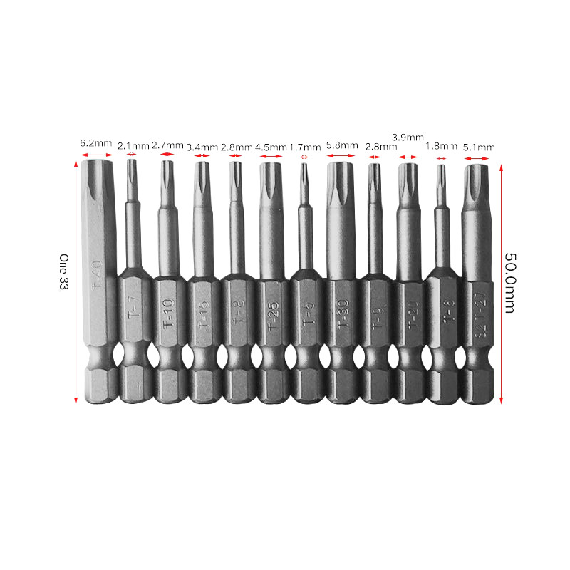 NEW 【Innovative design】12PCS 50mm Long Torx Bit Set 1/4 Inch Hex Shank ...