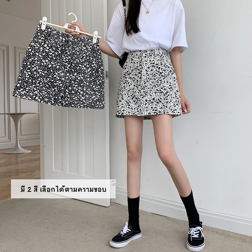 feiyana-กระโปรงทรงเอเอวสูง ผ้ายีนส์ ลายดอกไม้ มีซับในกางเกง เนื้อผ้าใส่สบาย FZ-Q1-6811 - FEIYANA ...