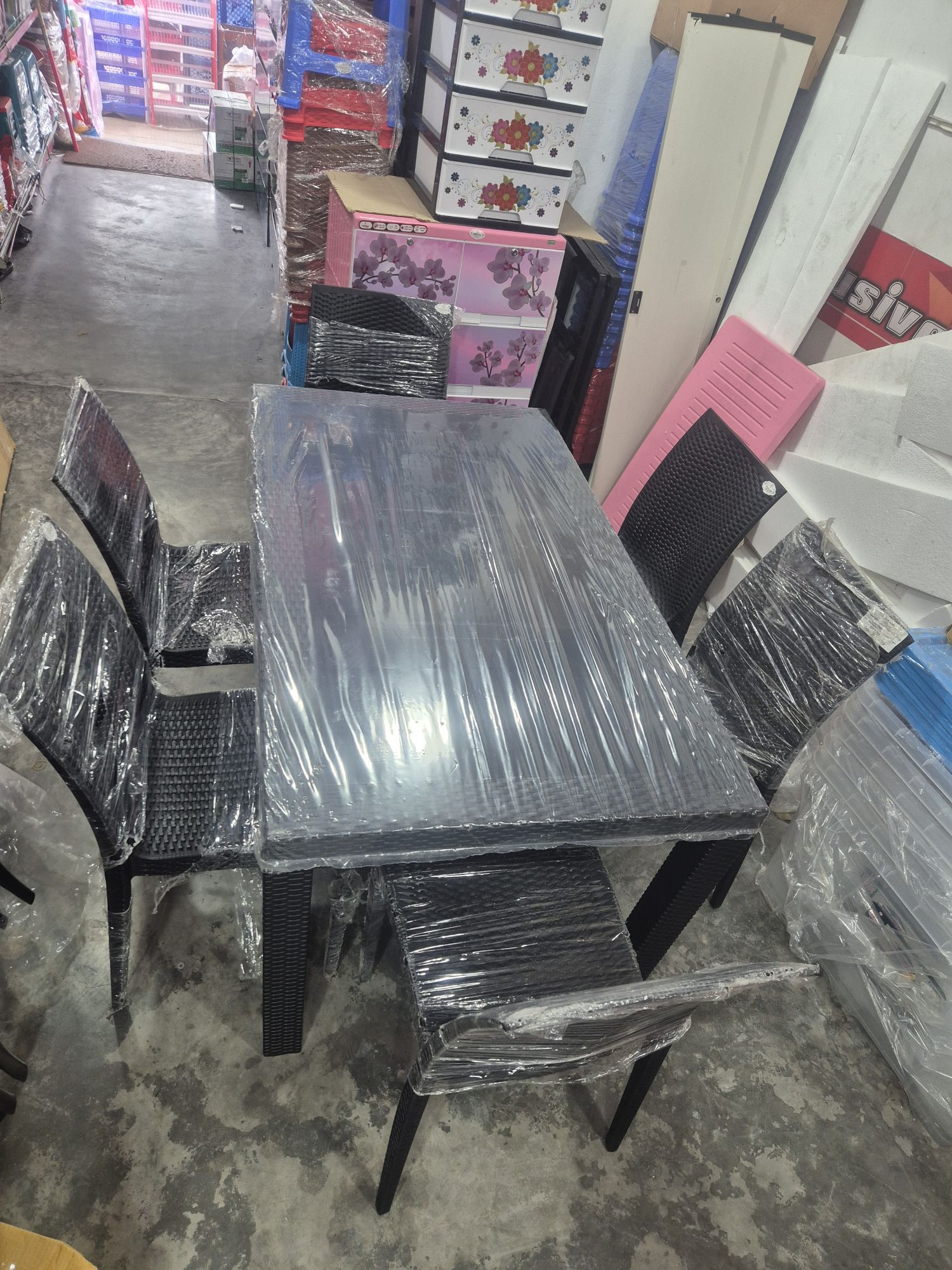 RFL caino dining table set with 6 Chairs black | Daraz.com.bd