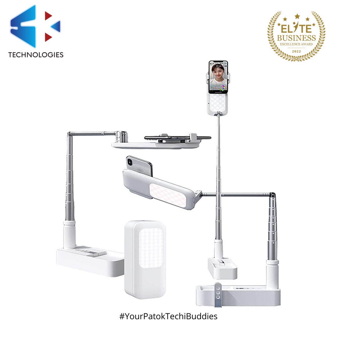 Multifunction Foldable Video Recording Phone Holder Rechargeable LED ...