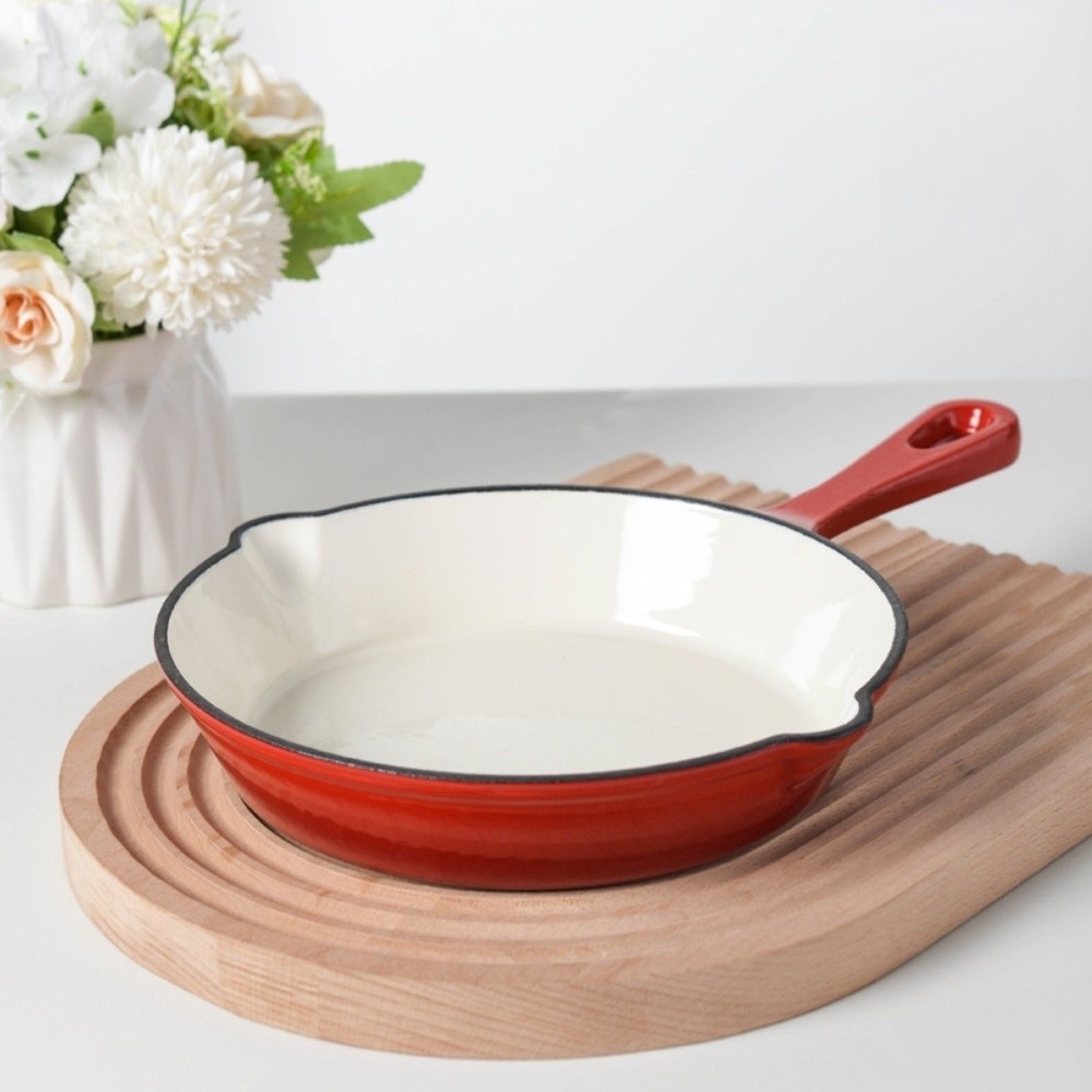 Multipurpose Non-stick Enameled Cast Dutch Oven Flat Bottomed Universal ...