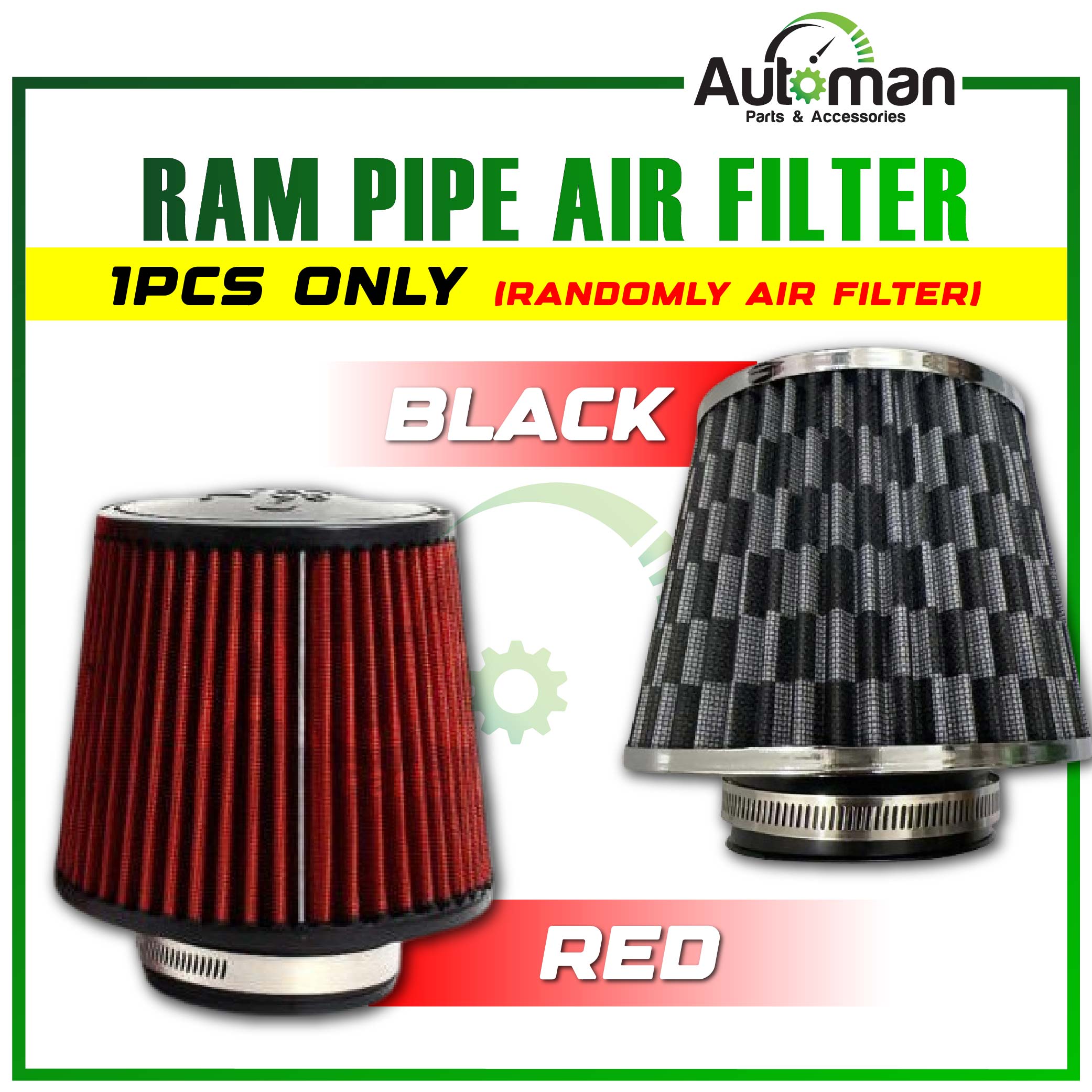Universal Car Air Intake Ram Pipe Air Filter Random Air Filter Ram Pipe ...
