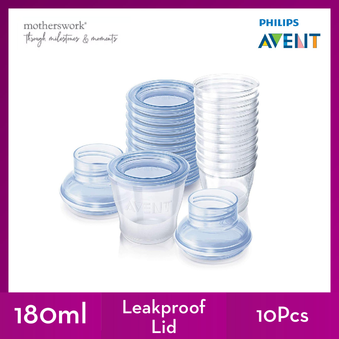 Philips Avent Breast Milk Storage Cups - 180ml x 10 Pcs | Lazada Singapore