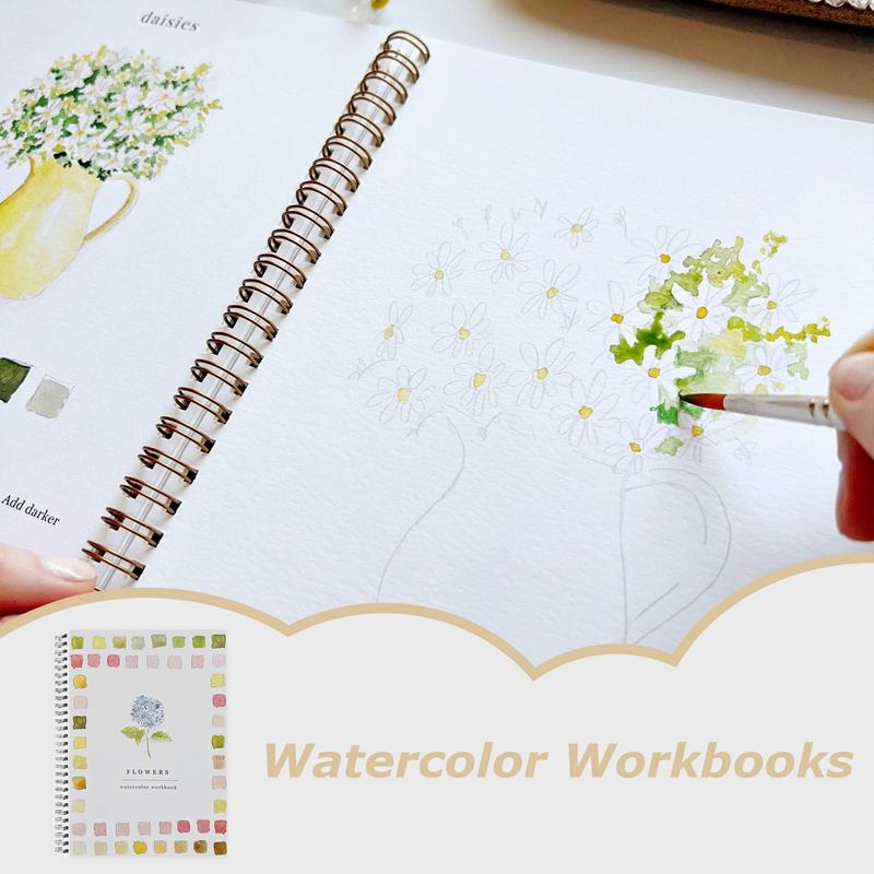 Beginners Practice Book For Painting Watercolor Painting Dyeing Album ...