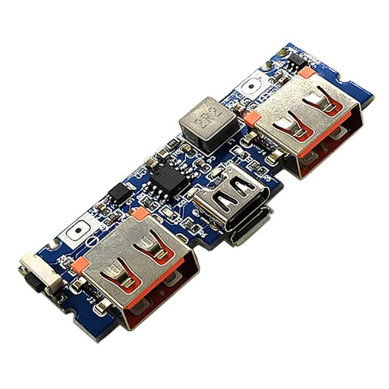 Lithium Battery Charger Board LED Dual USB 5V 2.4A Micro/Type-C USB ...