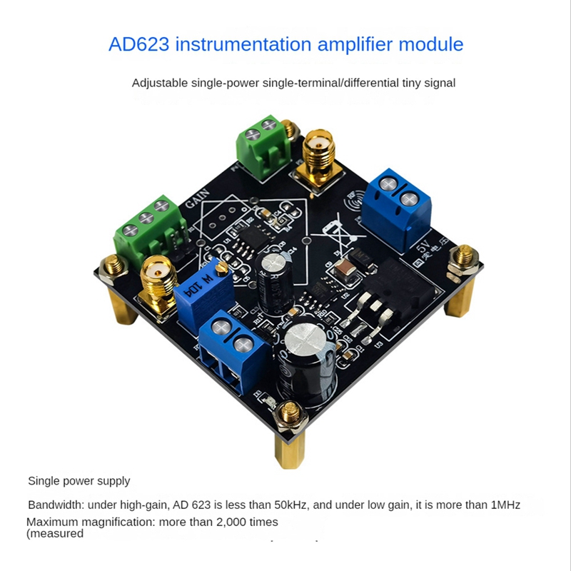 AD620/623 Instrumentation Amplifier Voltage Amplifier Module Nanovolt ...