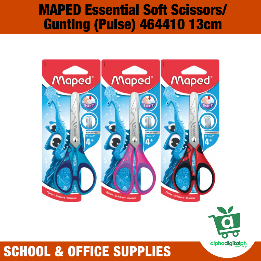 MAPED Essential Soft Scissors/Gunting (Pulse) 464410 13 cm | Lazada PH