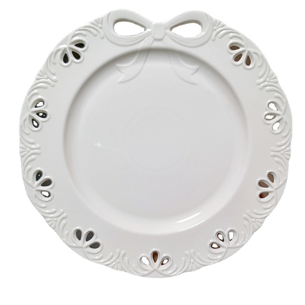 Knot Relief Beautiful Ceramic Plate Internet Celebrity Ins Coffee Shop ...