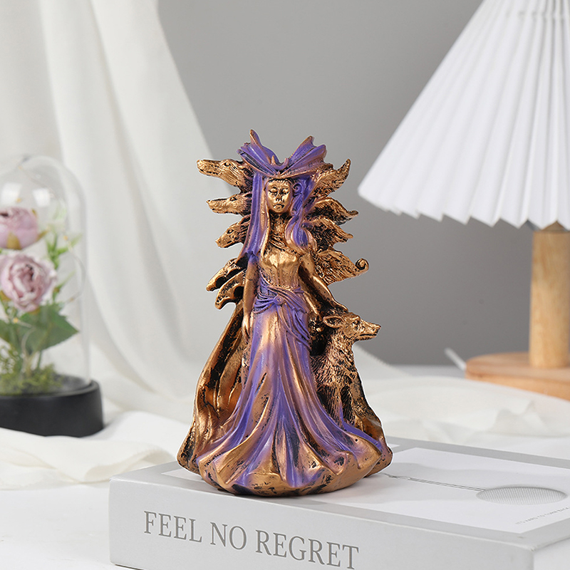 Room decoration Hecate Greek Goddess Of Magic With Her Hounds Statue ...