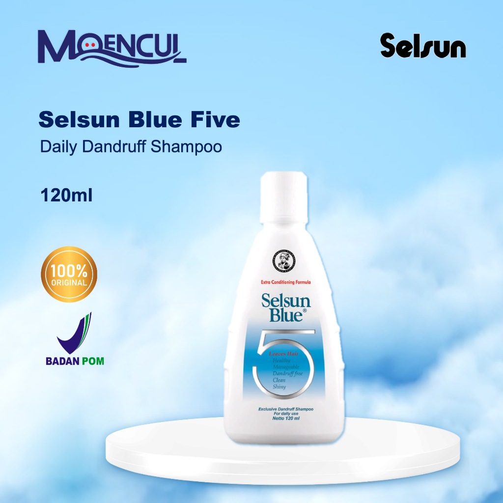 Selsun Blue 5 Shampoo 120ml - Selsun Blue Five - Shampoo Ketombe - Anti ...